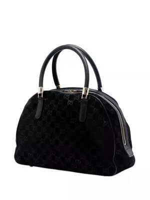 Gucci Gg Suede Web Dome Handbag