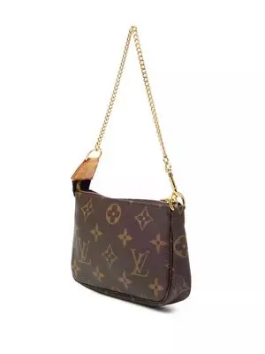LOUIS VUITTON Monogram Mini Pochette Accessoires Handbag - Brown