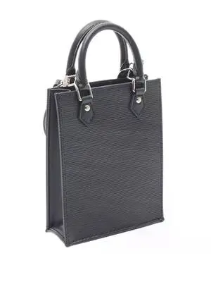 LOUIS VUITTON Epi Petit Sac Plat Satchel - Black