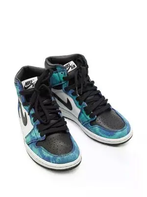 JORDAN 1 Retro Tie Dye High Top Sneakers - Blue