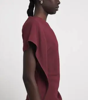 Victoria Beckham Asymmetric Midi Dress - Red