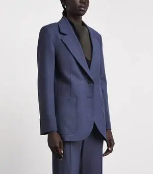 Victoria Beckham Katherine Single-breasted Blazer - Blue