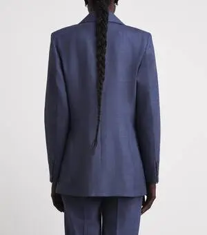 Victoria Beckham Katherine Single-breasted Blazer - Blue
