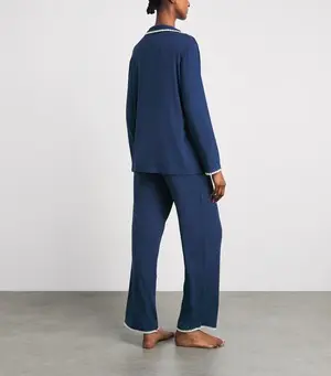Eberjey Long-sleeve Frida Pyjama Set - Navy