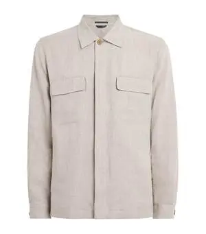 Sunspel Linen Overshirt - Beige