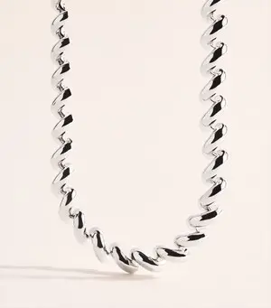 Eddie Borgo Plated Torsade Chain Necklace - Silver