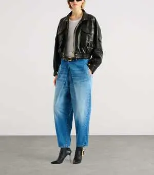 Balmain Layered Mid-rise Barrel Jeans