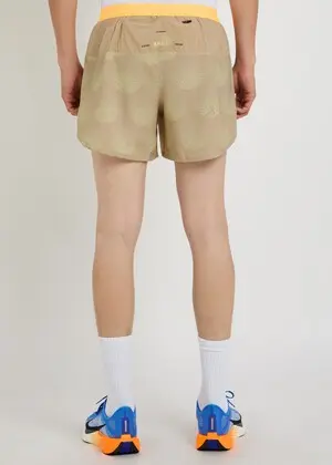 Nike Stride Dri-fit 5" Printed Running Shorts - Beige