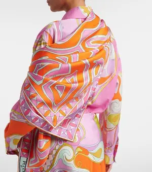 Emilio Pucci Labirinto Silk Twill Scarf - Multicoloured