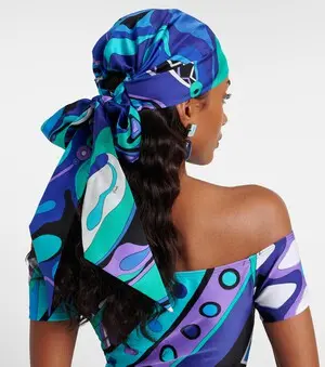 Emilio Pucci Iride Silk Twill Head Wrap