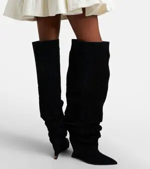Balmain Suede Over-the-knee Boots