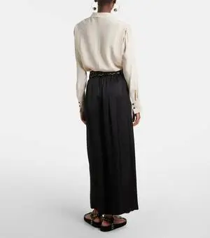 Isabel Marant Étoile Nolia Satin Wide-leg Trousers