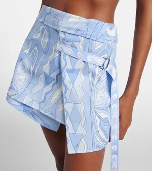 Emilio Pucci Angoli Cotton Wrap Skirt