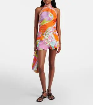 Emilio Pucci Halterneck Silk Twill Top