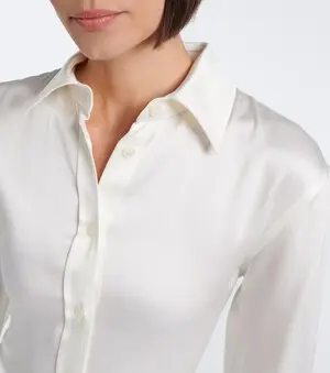 Stella McCartney Peplum Satin Shirt - White