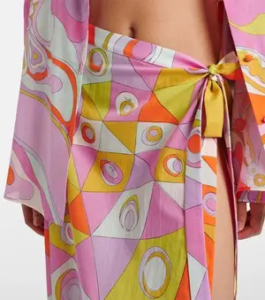 Emilio Pucci Orchidee Cotton Beach Cover-up
