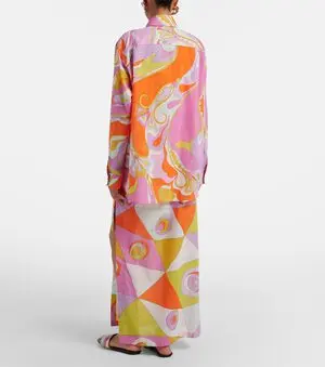 Emilio Pucci Orchidee Cotton Beach Cover-up