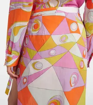 Emilio Pucci Orchidee Cotton Beach Cover-up