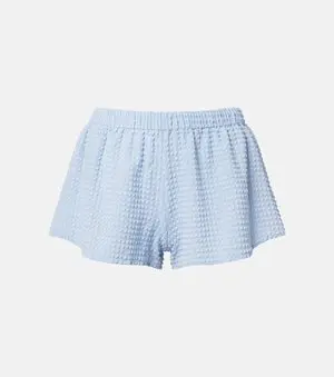 Hunza G Seersucker Resort Shorts - Blue