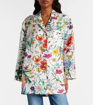 Gucci Flora Silk Twill Shirt