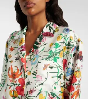 Gucci Flora Silk Twill Shirt