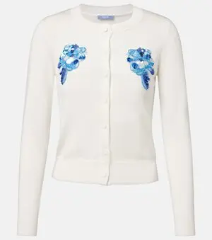 LEO LIN Claire Embellished Cardigan - White