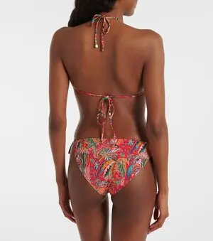 Etro Paisley Print Triangle Bikini Set - Multicoloured