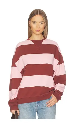 Free People Classic Stripe Crew Wide - Red