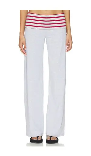 Lioness Jetset Wide Leg Trousers With Striped Waistband