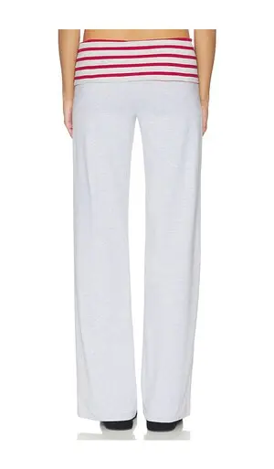 Lioness Jetset Wide Leg Trousers With Striped Waistband