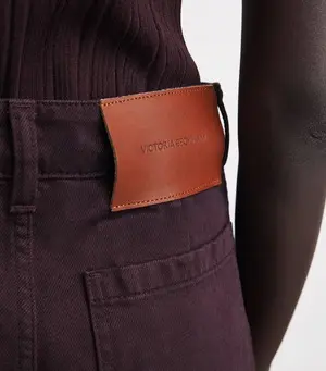 Victoria Beckham Alina High-rise Wide-leg Jeans - Brown