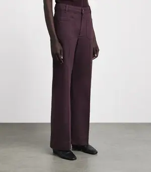 Victoria Beckham Alina High-rise Wide-leg Jeans - Brown