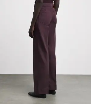 Victoria Beckham Alina High-rise Wide-leg Jeans - Brown