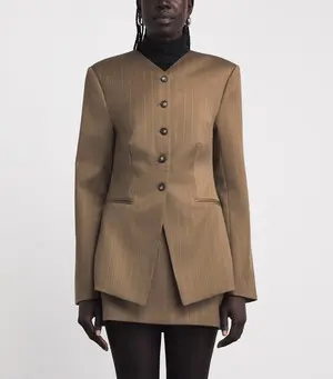 Camilla And Marc Wool-blend Collarless Blazer