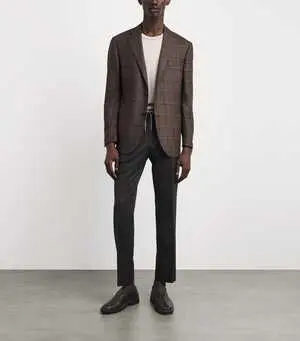 Corneliani Virgin Wool Mouliné Check Blazer