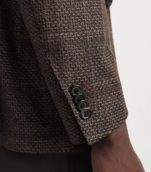 Corneliani Virgin Wool Mouliné Check Blazer