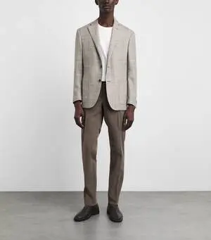 Corneliani Stretch-cotton Cashmere Trousers