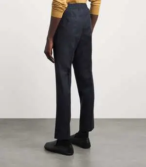 Corneliani Virgin Wool Drawstring Trousers - Grey
