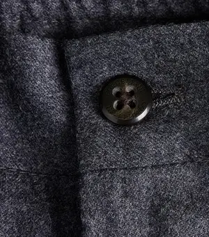 Corneliani Virgin Wool Drawstring Trousers - Grey