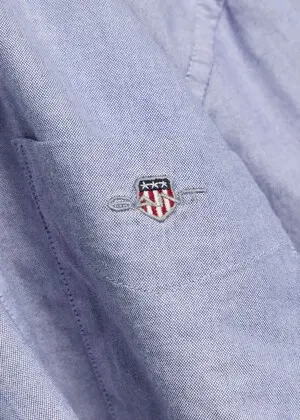 Gant Logo-embroidered Cotton Oxford Shirt