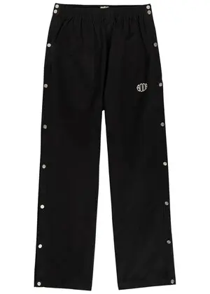 BODE Straight-leg Twill Track Pants With Press-stud Sides - Black