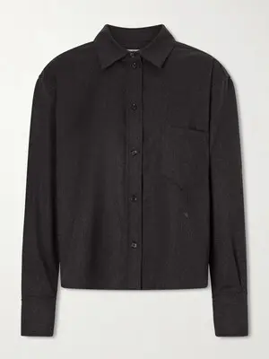 Victoria Beckham Ellys Wool Shirt - Gray