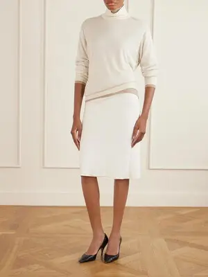 THE ROW Orly Cashmere And Silk-blend Turtleneck Sweater
