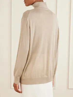 THE ROW Orly Cashmere And Silk-blend Turtleneck Sweater