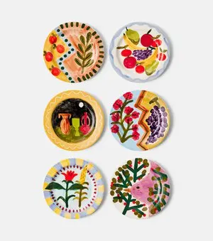 SERAX Santiago De Borja Set Of 6 Dinner Plates Shurleey - Multicoloured