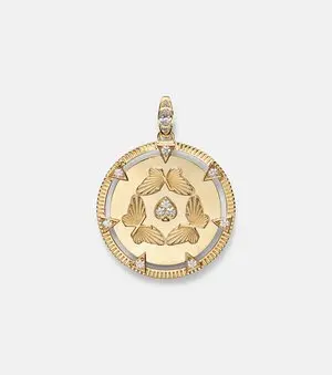 FOUNDRAE Reverie Oversized 18k Pendant With Diamonds - Gold