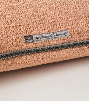 Maison De Vacances Cotton-blend Canvas Cushion - Beige
