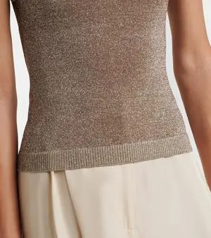 Missoni Knitted Lame Tank Top - Brown