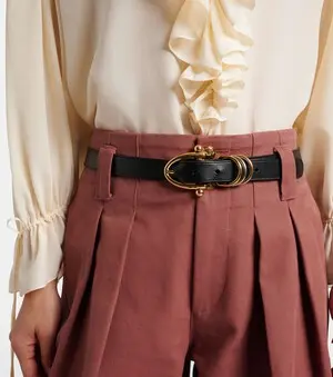 Chloé Leather Belt With Buckle Fastening - Black