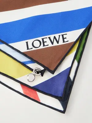 Loewe Striped Silk Scarf - Multi